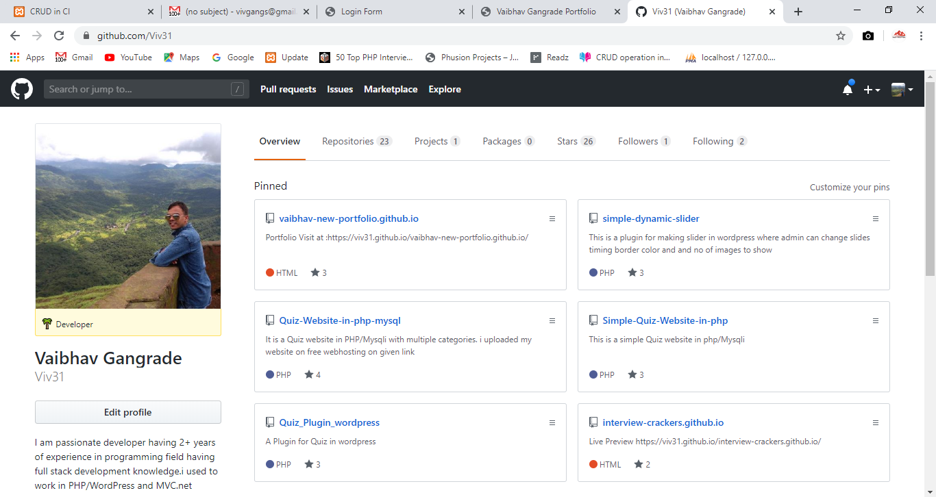 Vaibhav Gangrade Portfolio